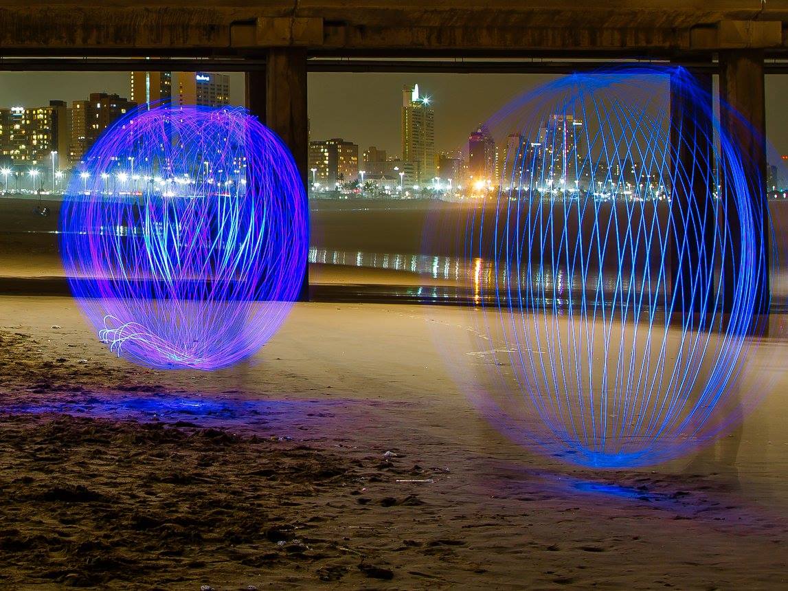 Ah, Awesome! Photos of Spinning Orbs Sparkling on Durban Beachfront ...