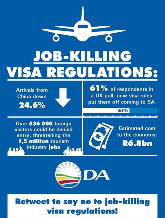 DA Infographic Claims "Job-Killing Visa Regulations" - SA People
