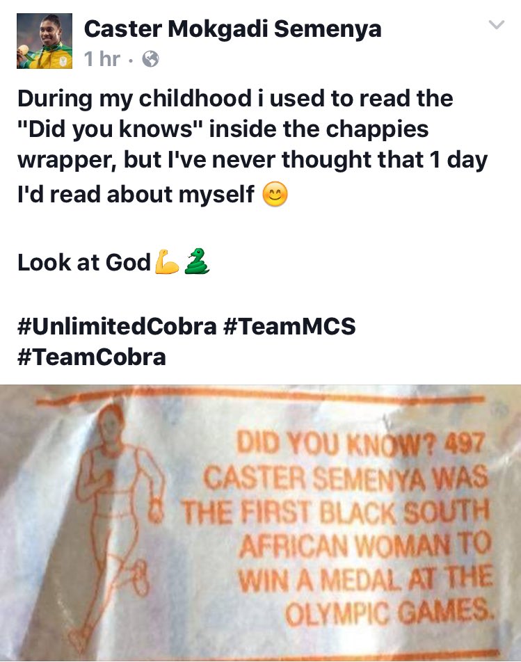 Did You Know? Chappies Now Features Caster Semenya - SA People