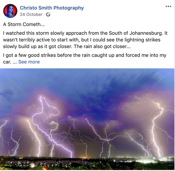 Stunning Christo Smith Picture Captures Incredible Gauteng Storm on ...