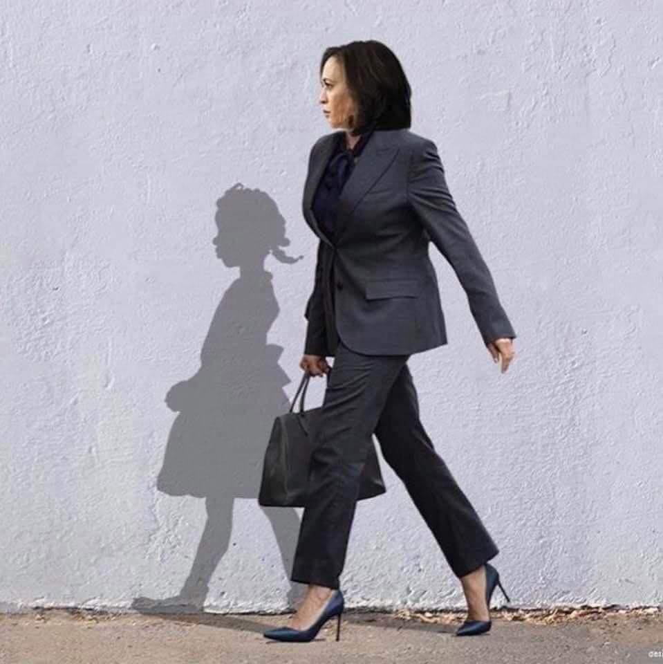 Story Behind Viral Photo of Kamala Harris and Shadow - SA People